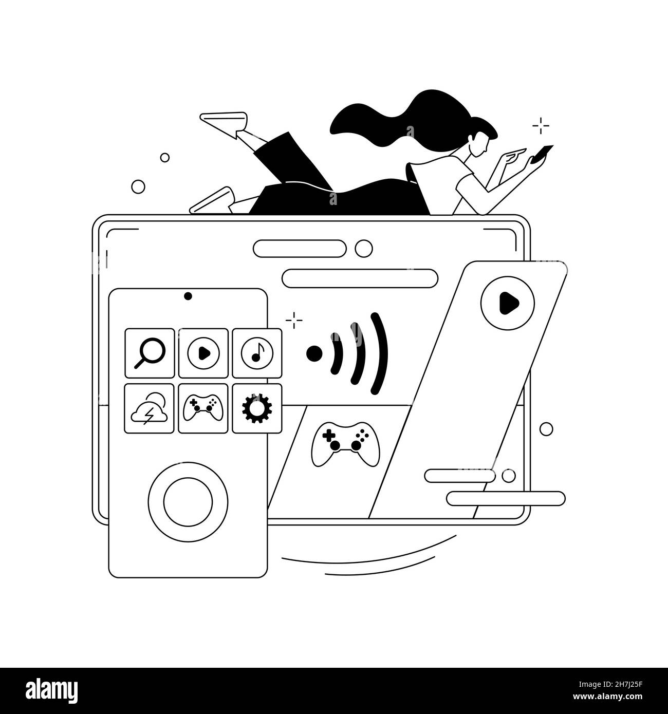 SmartTV technology abstract concept vector illustration Stock Vector ...