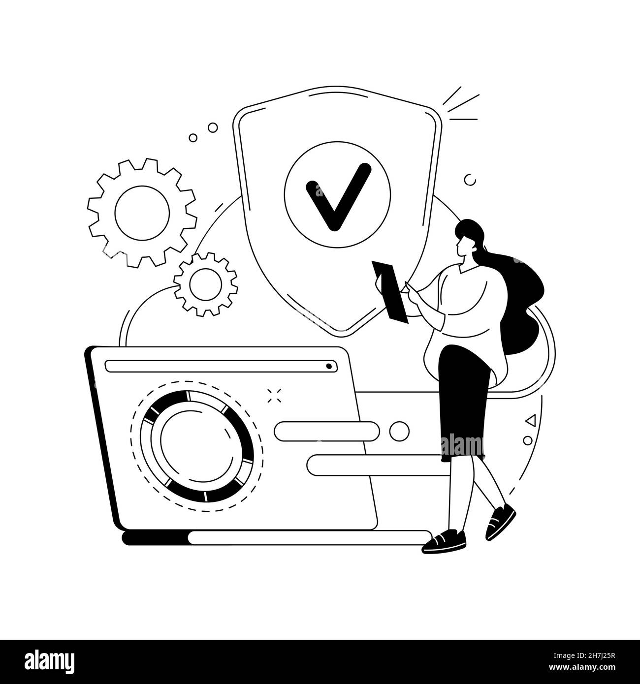 Cloud security abstract concept vector illustration Stock Vector Image ...