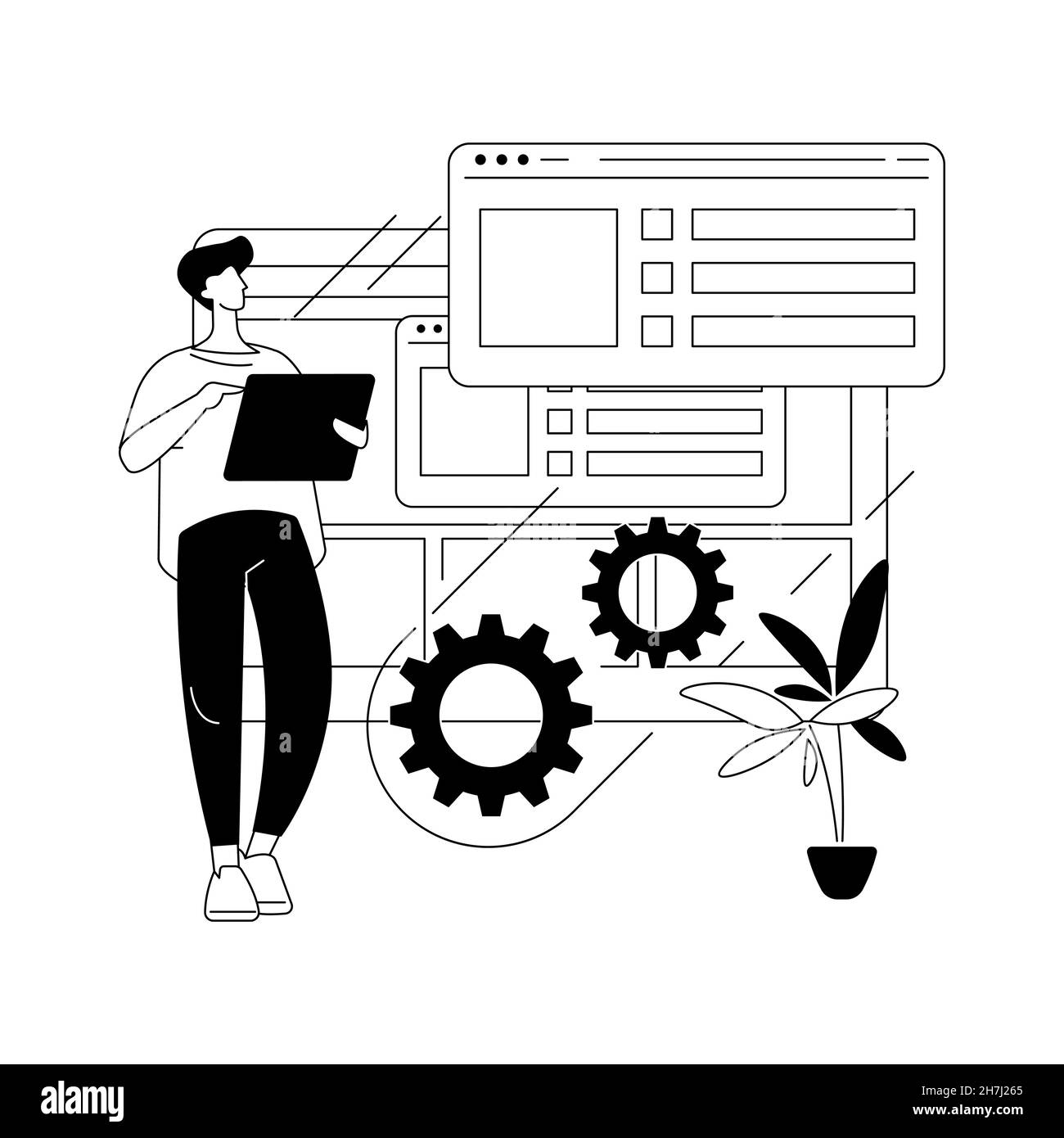 Website maintenance abstract concept vector illustration Stock Vector ...