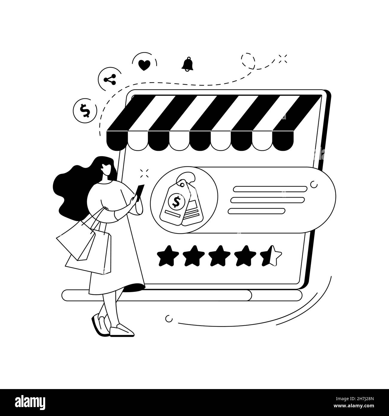 Smart retail abstract concept vector illustration Stock Vector Image ...