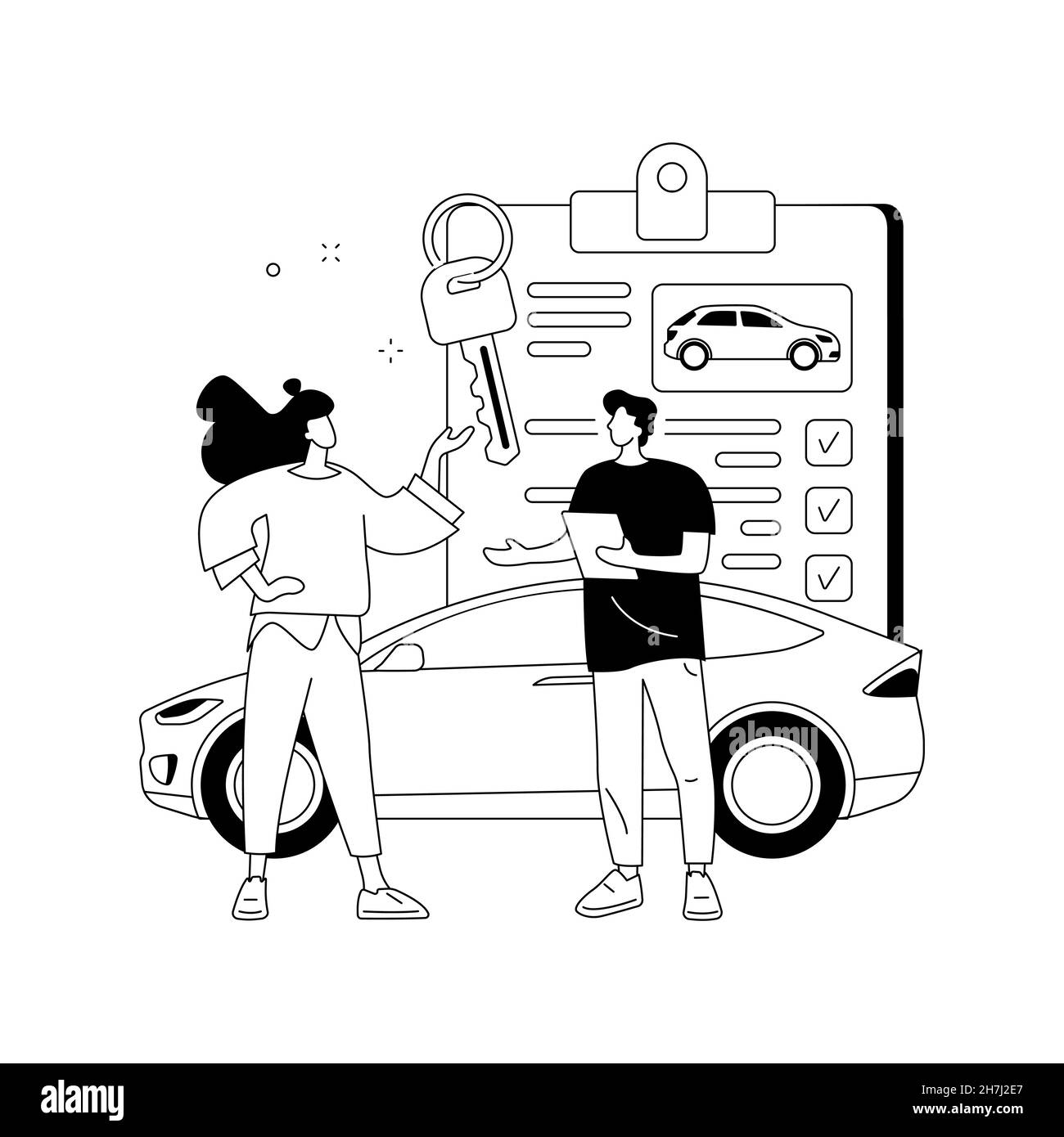 Lease agreement cartoon Black and White Stock Photos & Images - Alamy