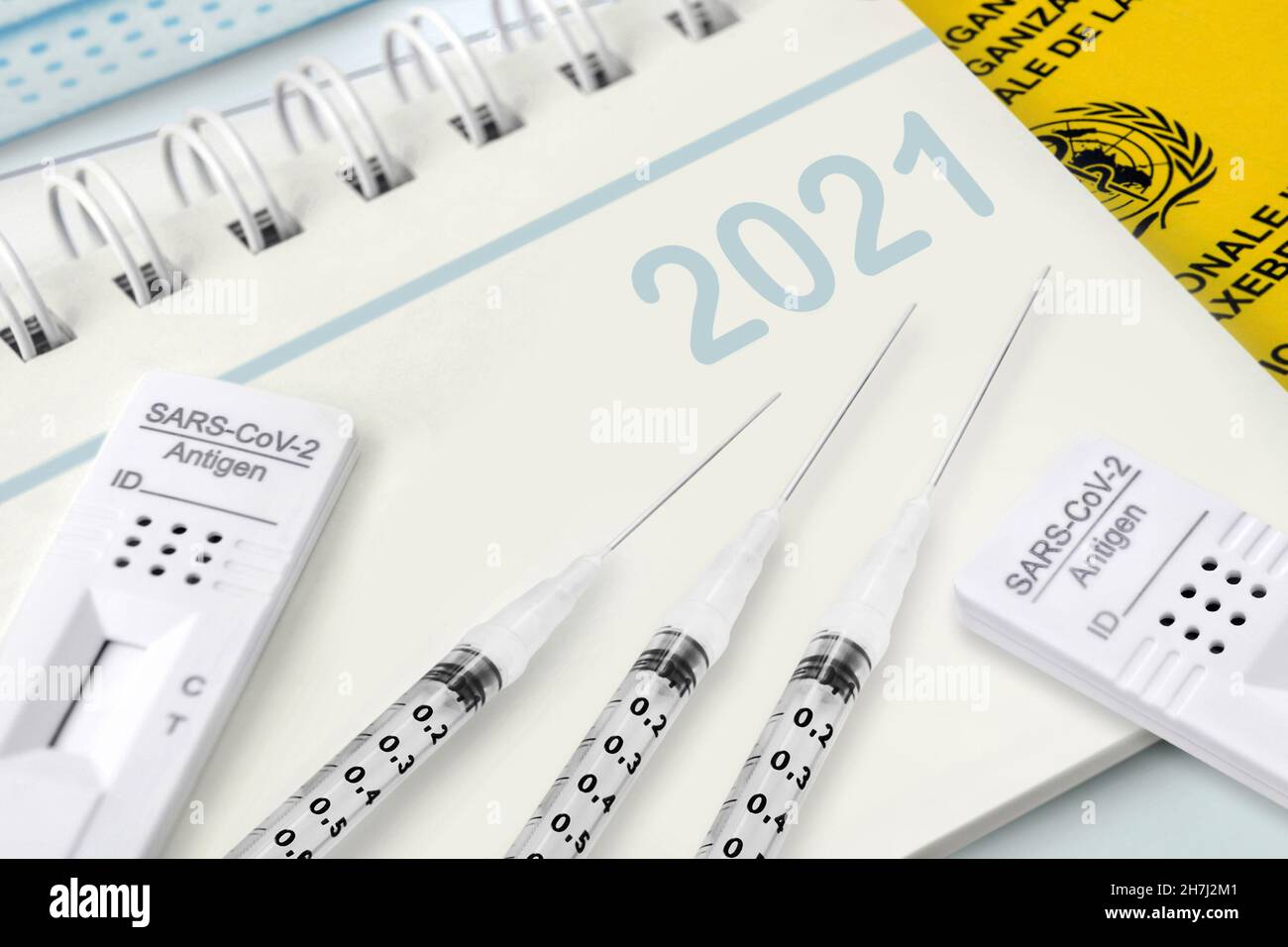 Calendar 2021 and Corona Rapid Antigen Test with Vaccination ...