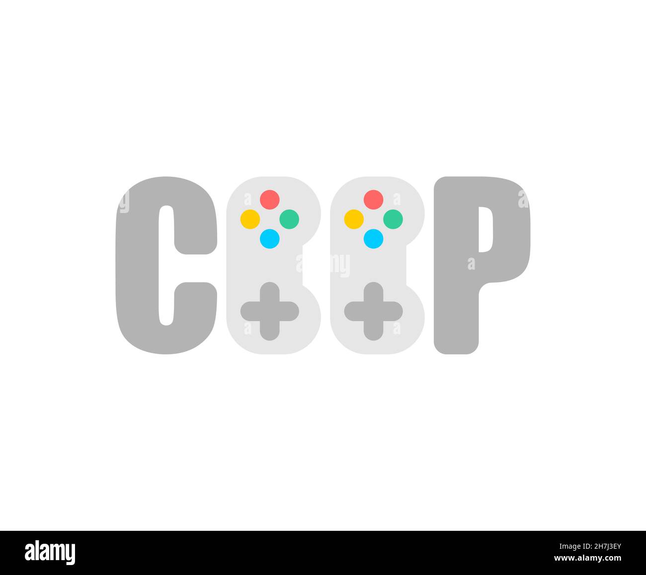 Coop game logo. Cooperative game sign. Video game icon for two ...
