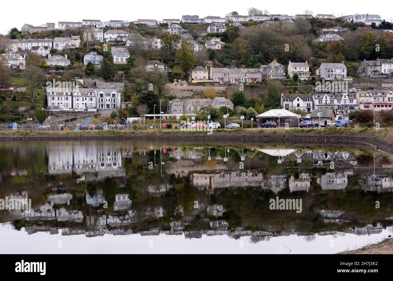 Millpool car park in Looe Cornwall Stock Photo - Alamy