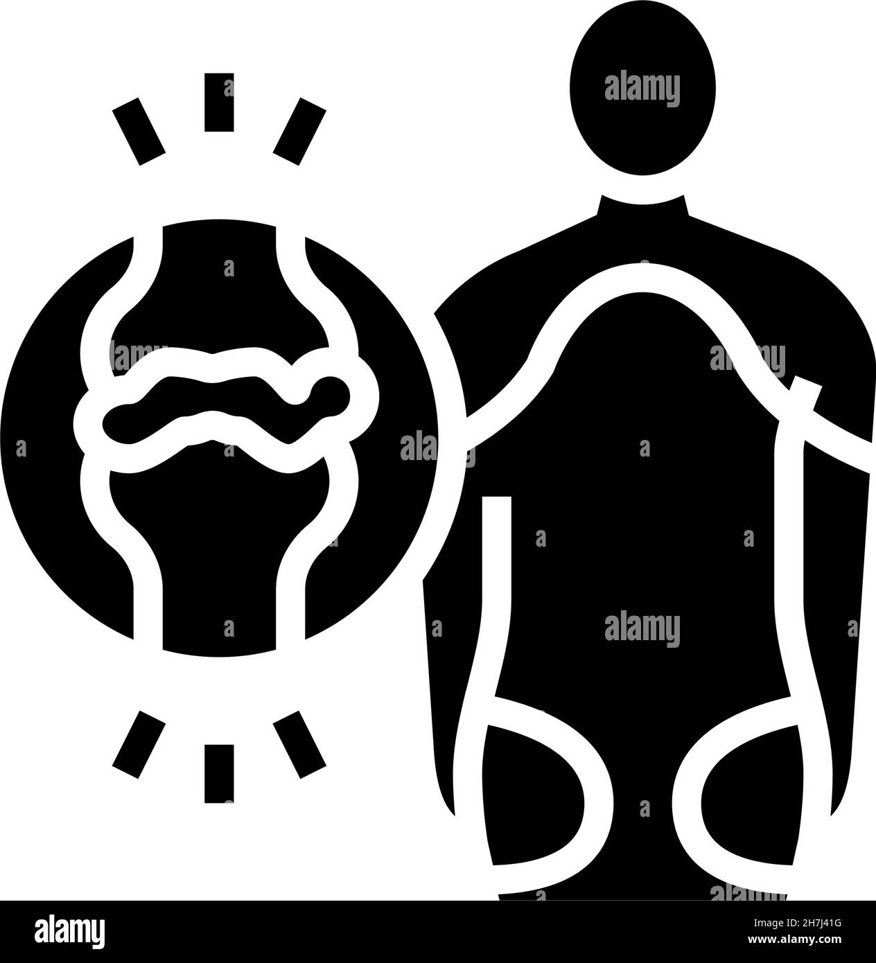 polymyalgia rheumatica glyph icon vector illustration Stock Vector ...