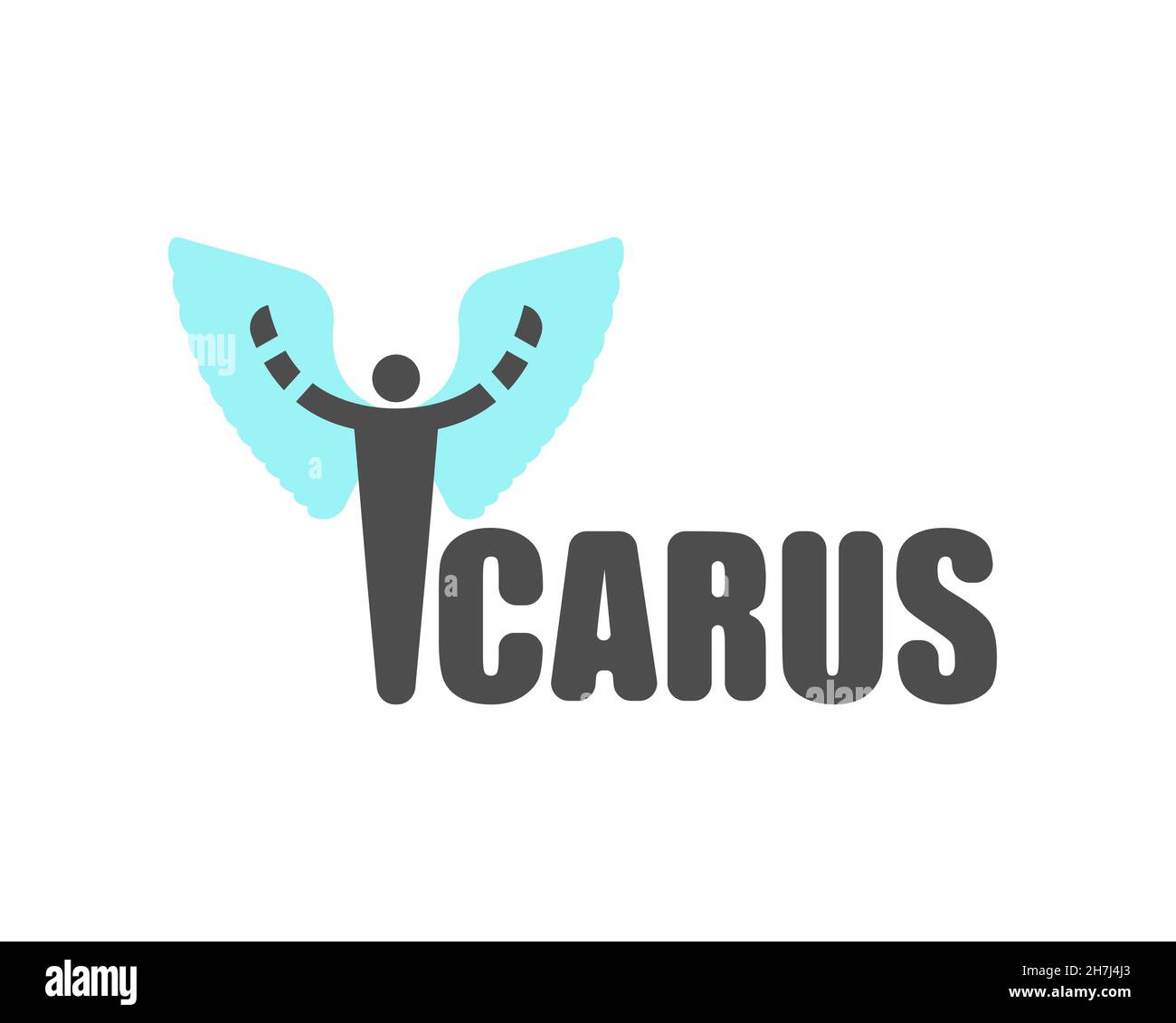 Icarus sign. Man with wings logo. Angel symbol Stock Vector Image & Art ...