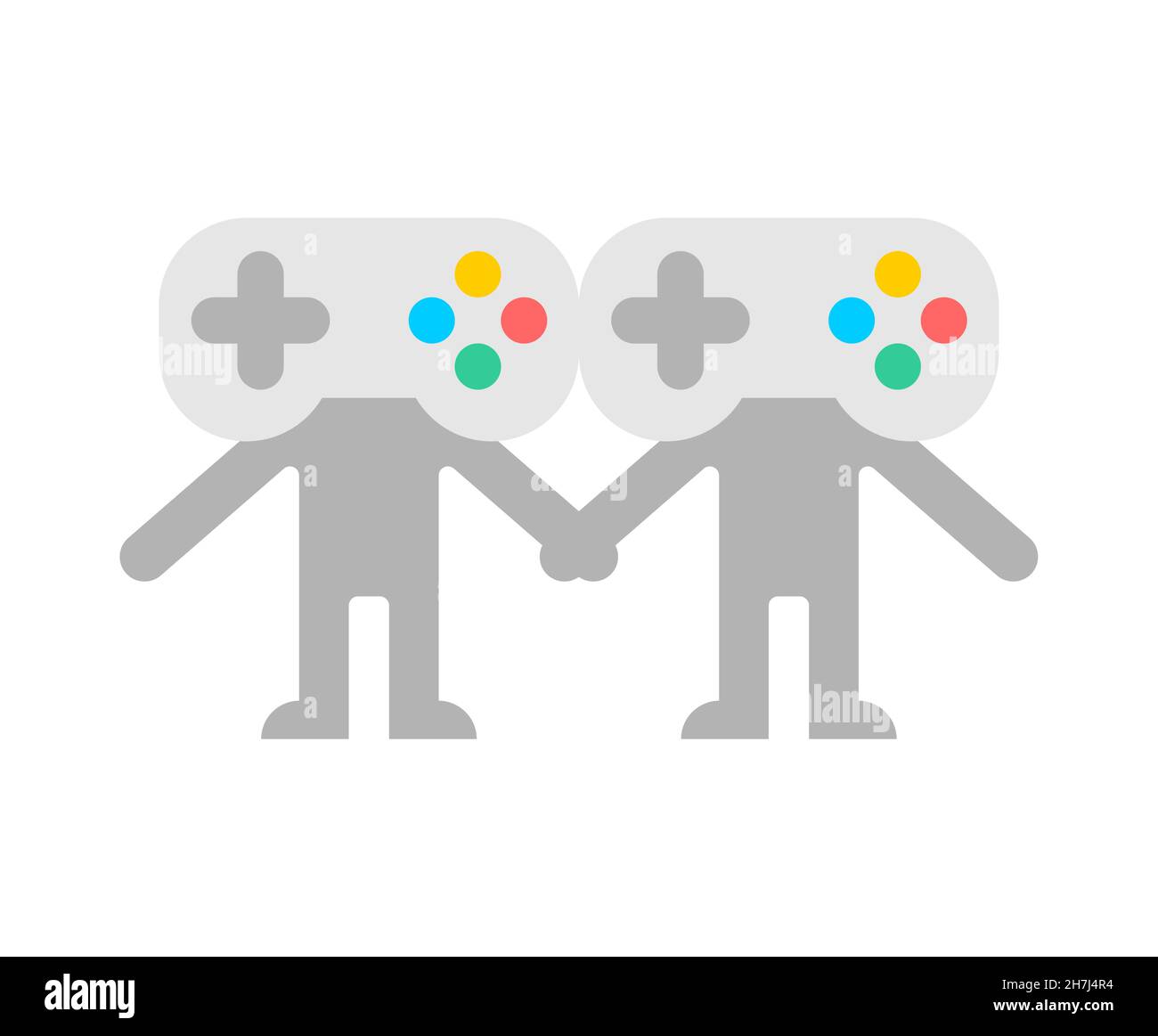 Cooperative game sign. Coop game logo. Video game icon for two ...