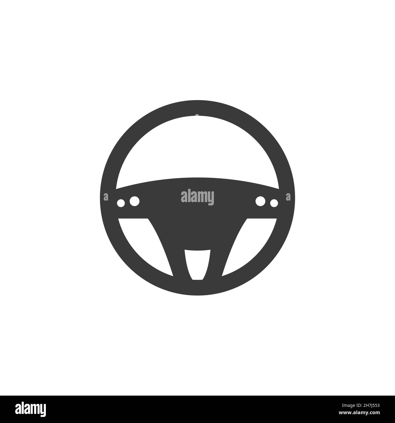 Car steering wheel icon. Vector illustration, flat design Stock Vector ...
