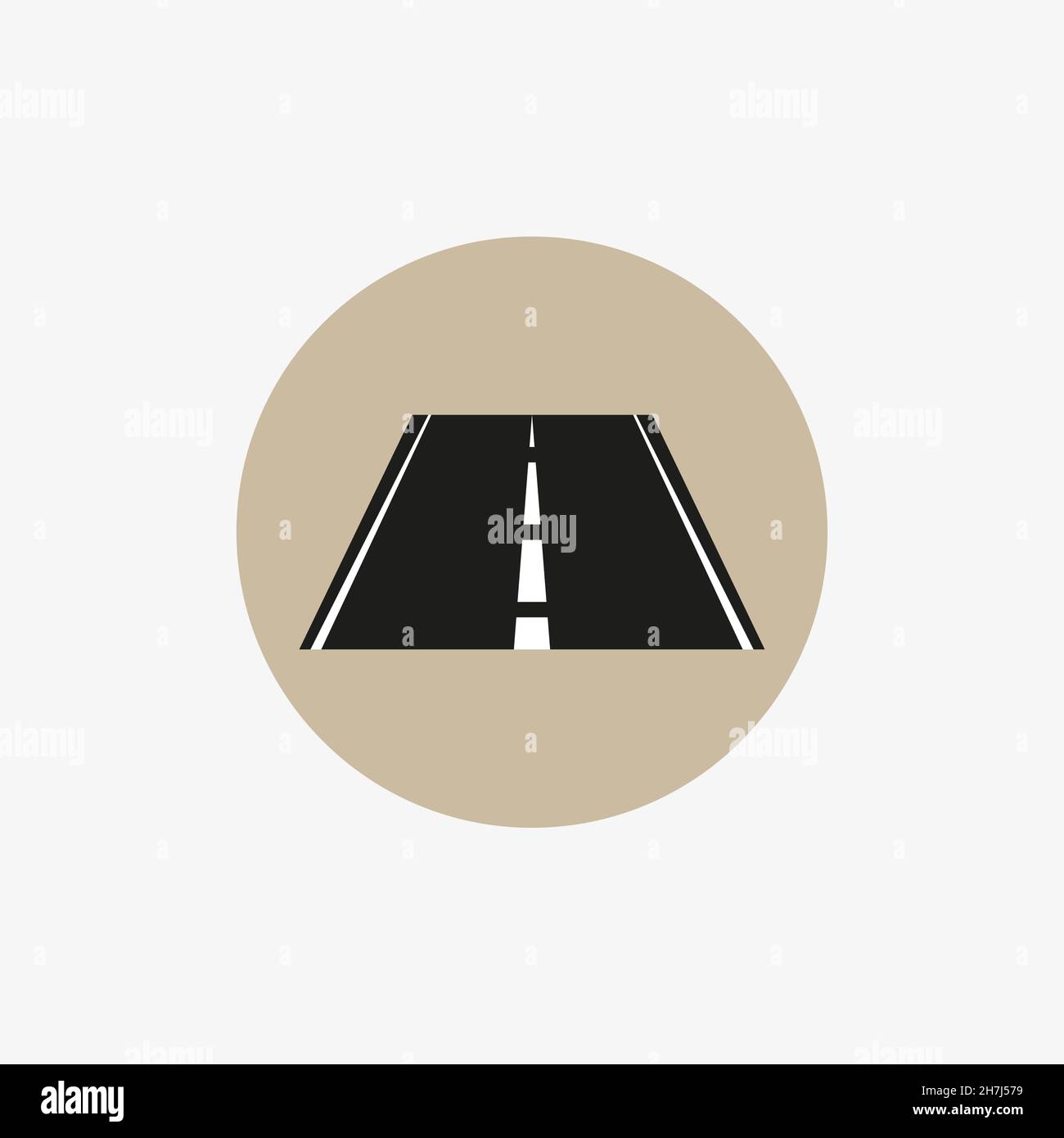 Highway, road, travel icon. Vector illustration, flat design Stock ...