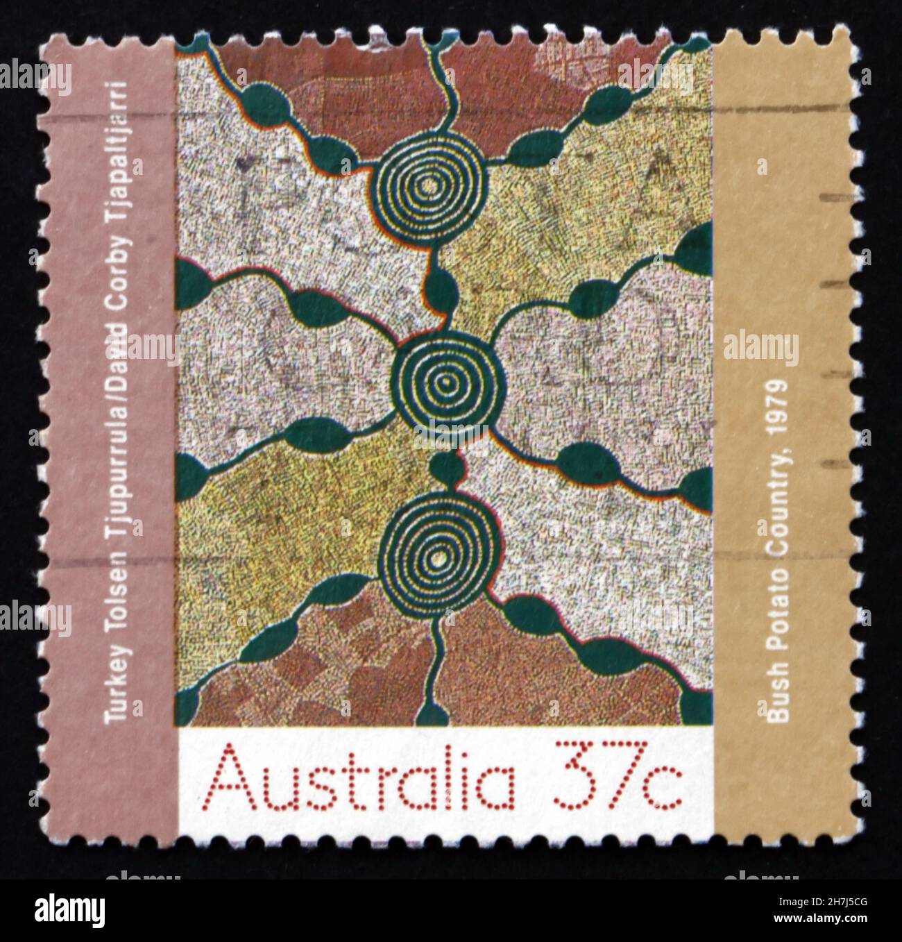AUSTRALIA - CIRCA 1988: a stamp printed in the Australia shows Bush ...