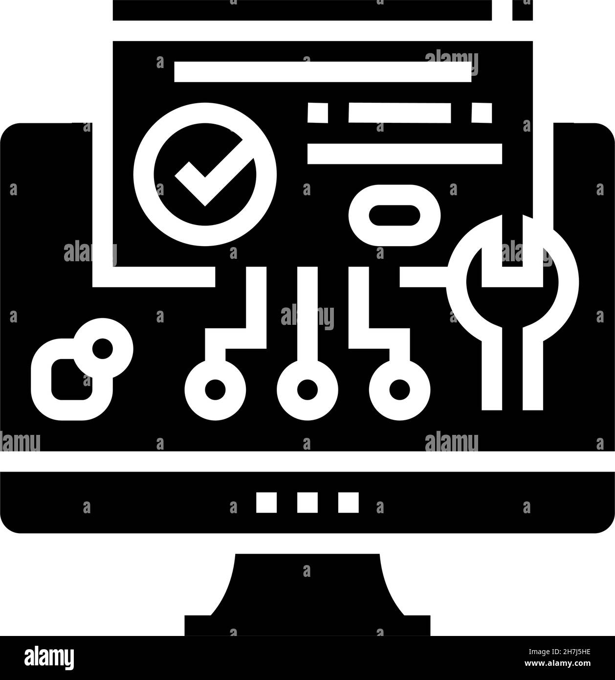 plugin program glyph icon vector illustration Stock Vector Image & Art ...
