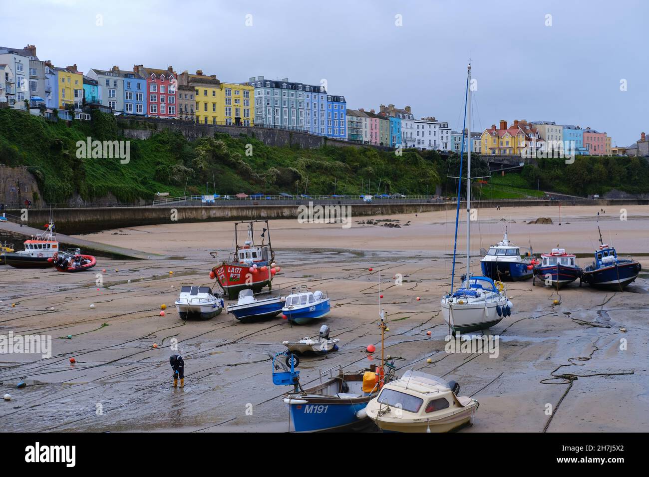 Tenby harbour in Wales Stock Photo - Alamy