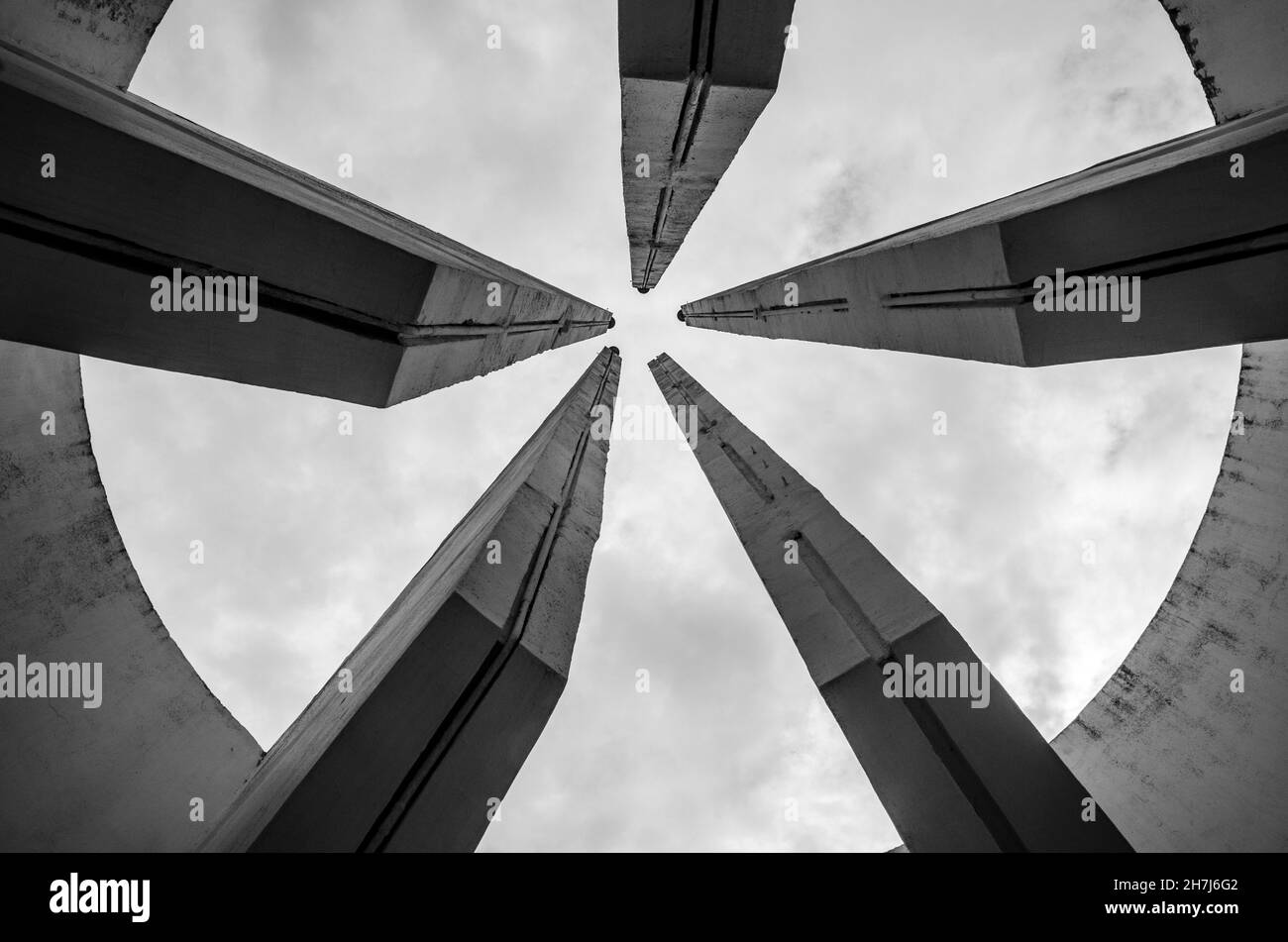 Futuristic building construction in Russia. Modern architecture ...
