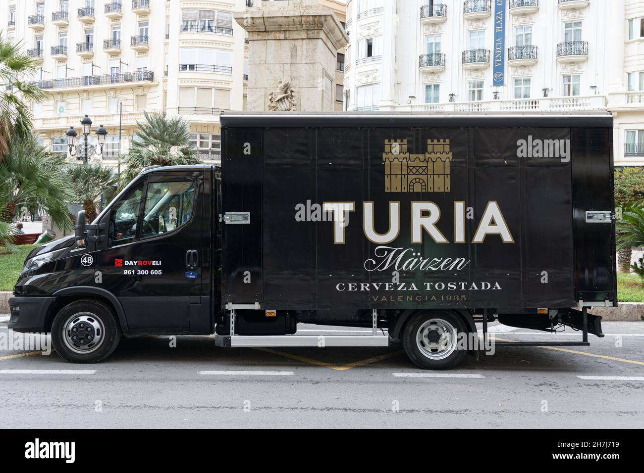 VALENCIA, SPAIN - NOVEMBER 19, 2021: Turia is a marzen beer brewed in ...