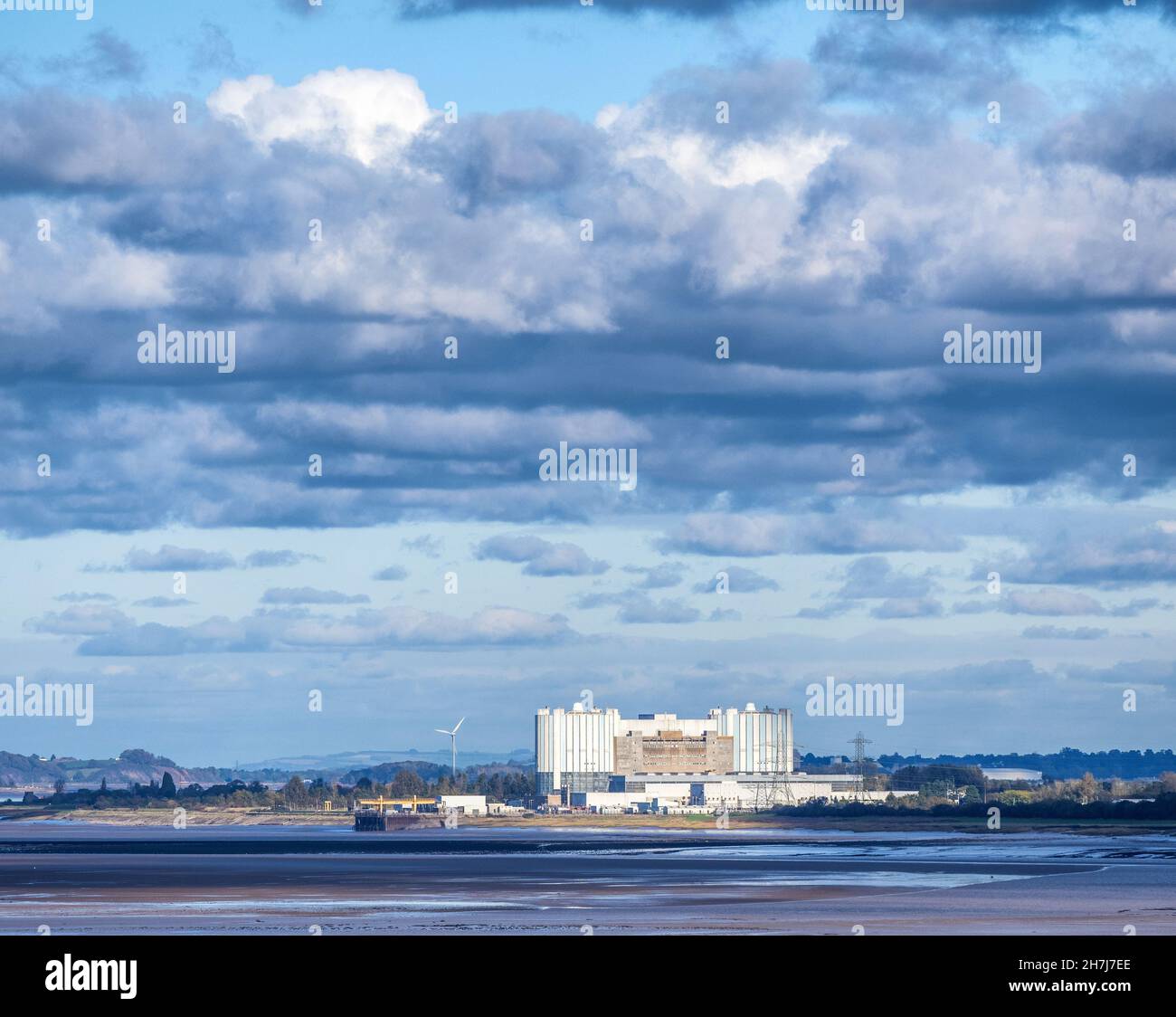 Magnox reactor building of now decommissioned Oldbury Nuclear Power ...
