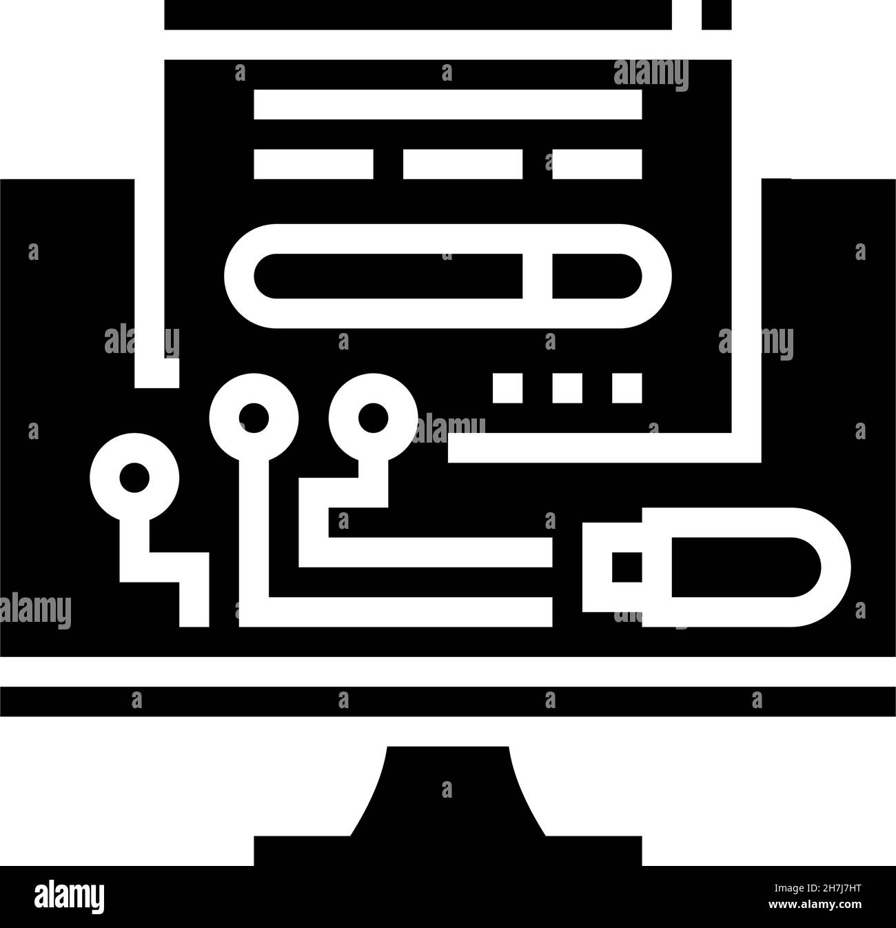 driver software glyph icon vector illustration Stock Vector Image & Art ...