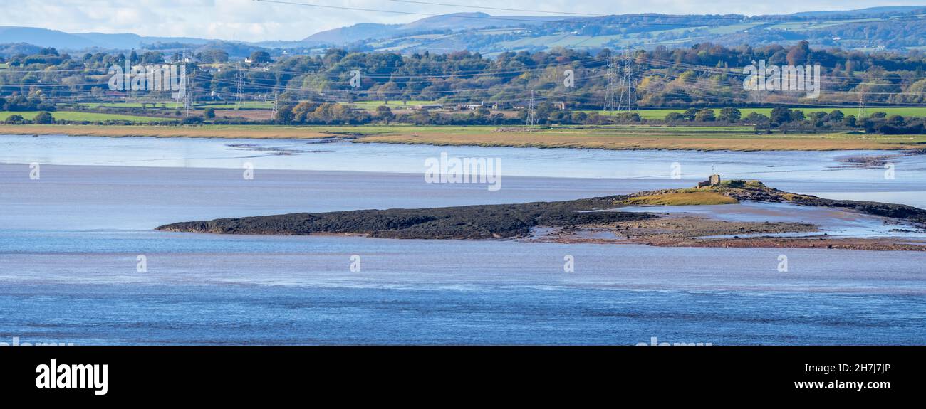 Remains of the once remote St Twrog's Chapel on Chapel Island off ...