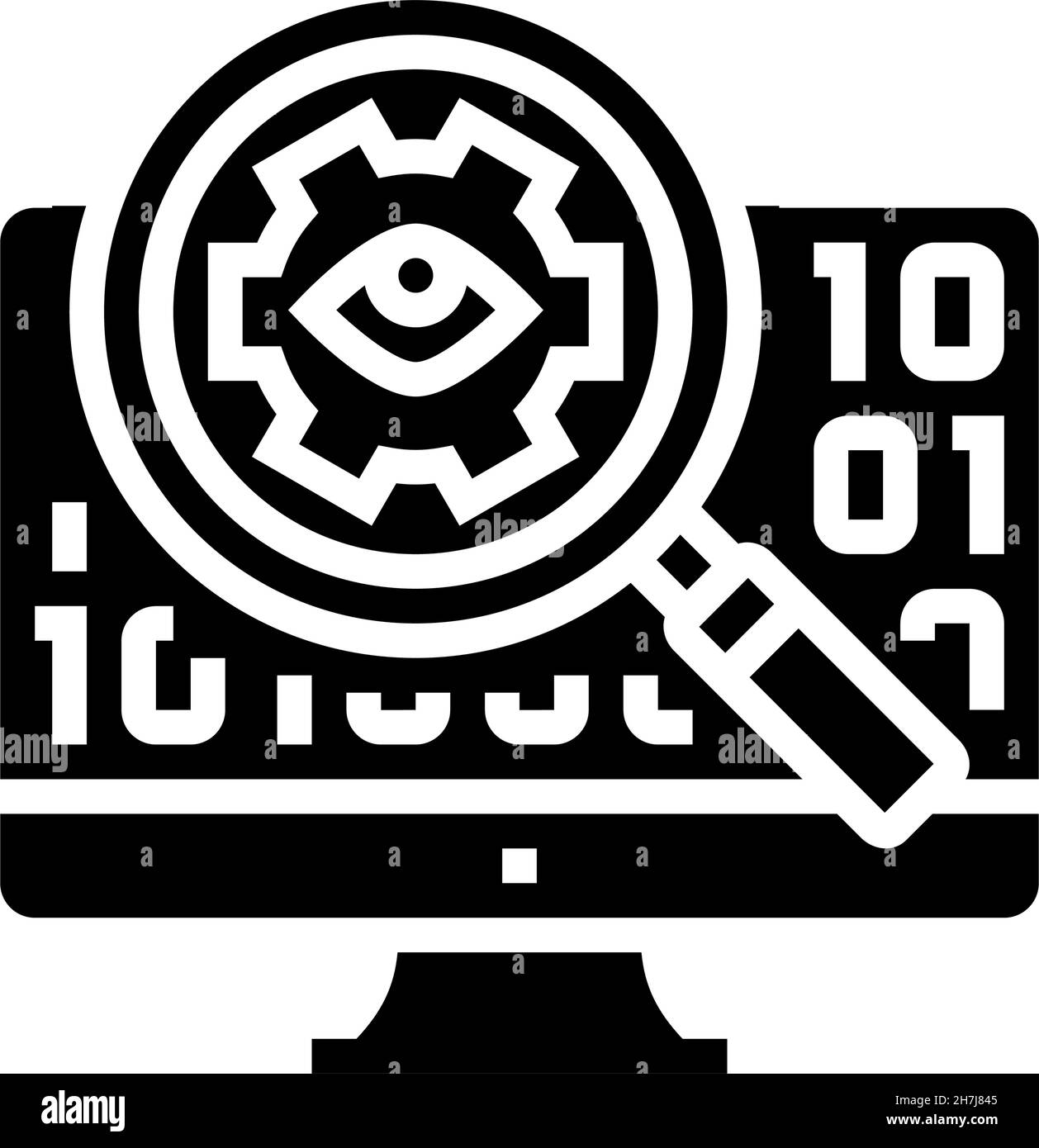 open source software glyph icon vector illustration Stock Vector Image ...