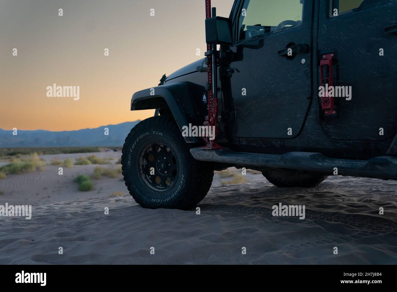 Offroad vehicles visiting sand dunes in Coahuila, Mexico Stock Photo ...