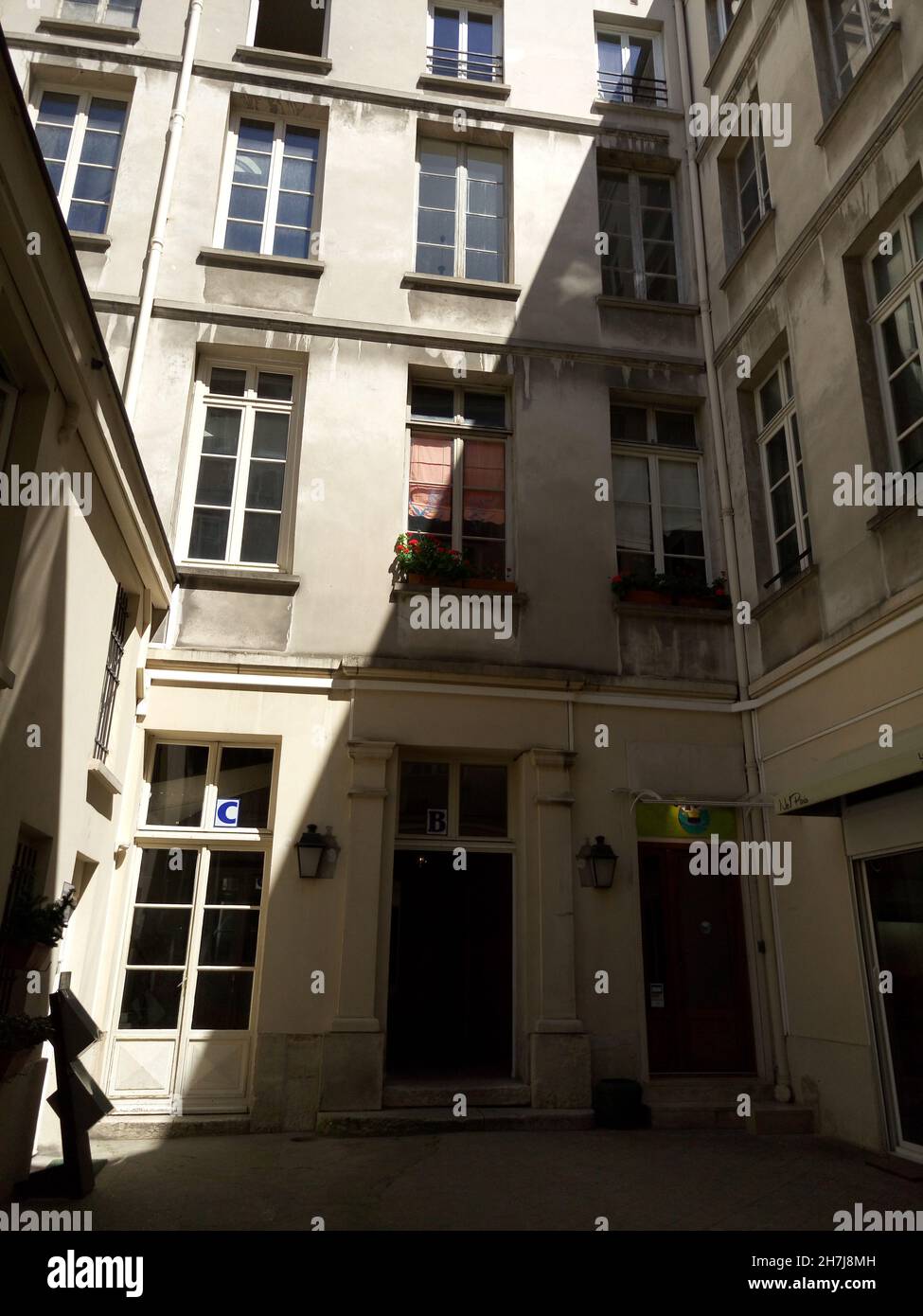 Apartment buildings in Paris, France. Modern French architecture Stock ...