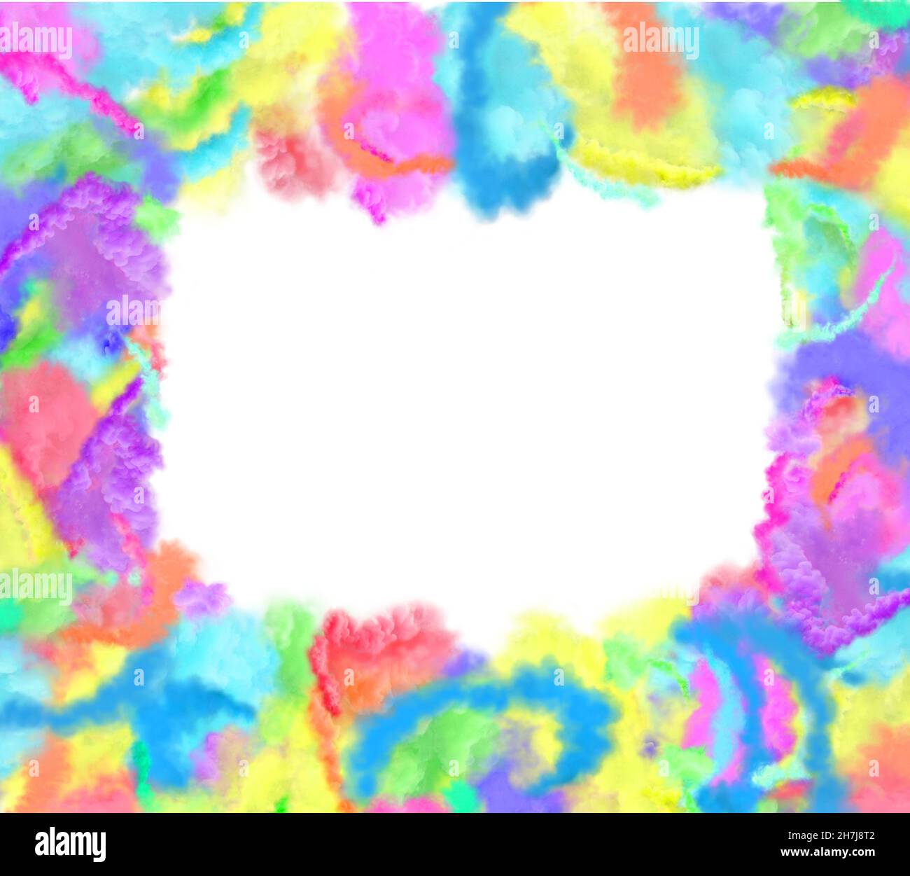 Colorful mixed with a variety of colors smoke like clouds. Cloud of ...