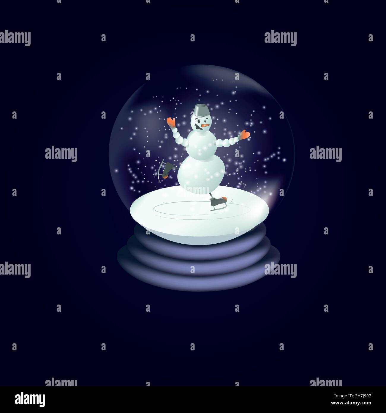Snowglobe dark Stock Vector Images - Alamy