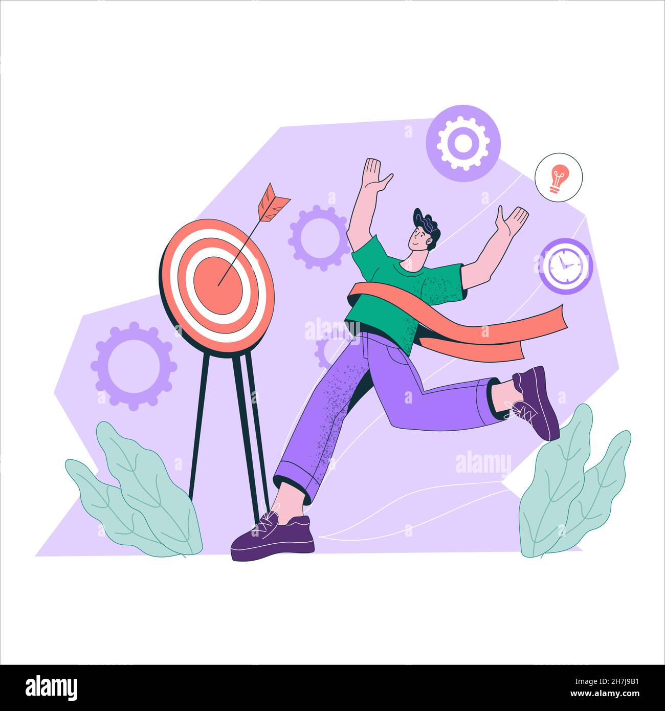 Successful businessman winning in business and receiving an award ...