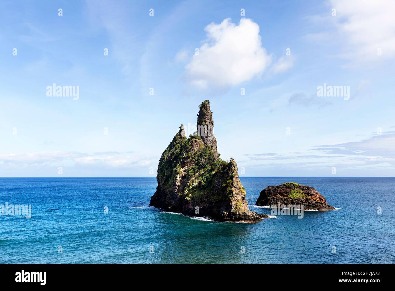 rock structures in the sea at Baía de Alagoa bay. Flores, Azores ...