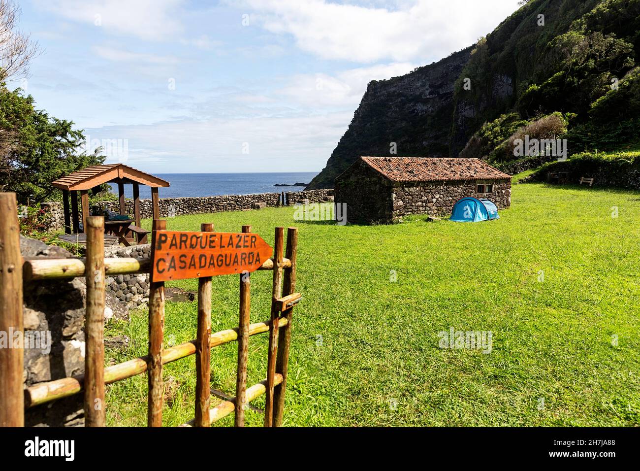 Free Camping site in Alagoa natural park in the east coast of Flores ...