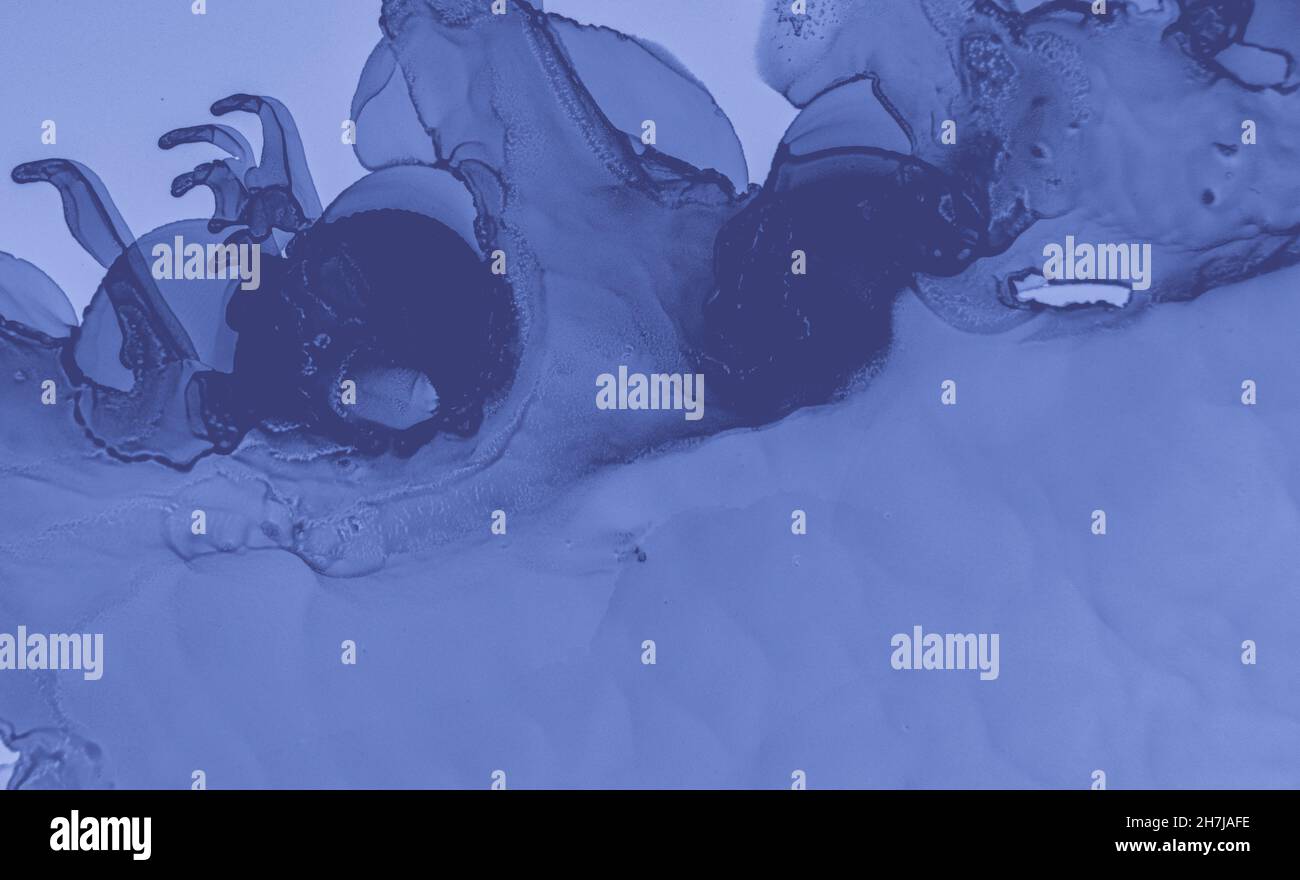Blue Ink Texture. Wave Wallpaper. Abstract Stock Photo - Alamy