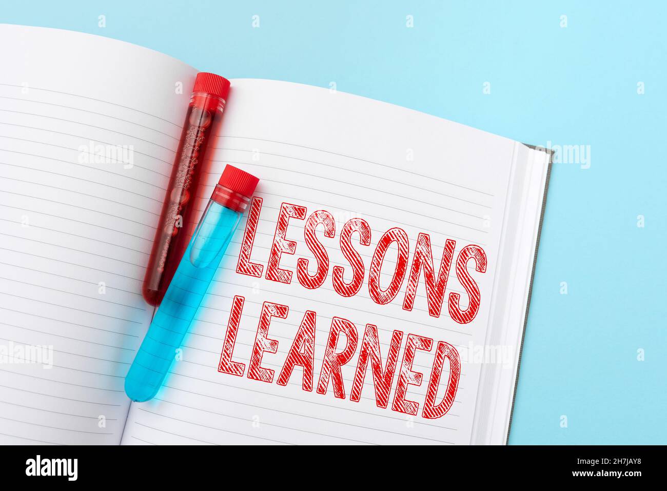 Sign displaying Lessons Learned. Business overview experiences distilled project that should ...