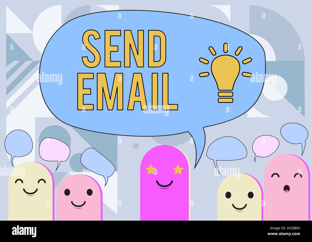 Writing displaying text Send Email. Business approach the system for using computers to send ...