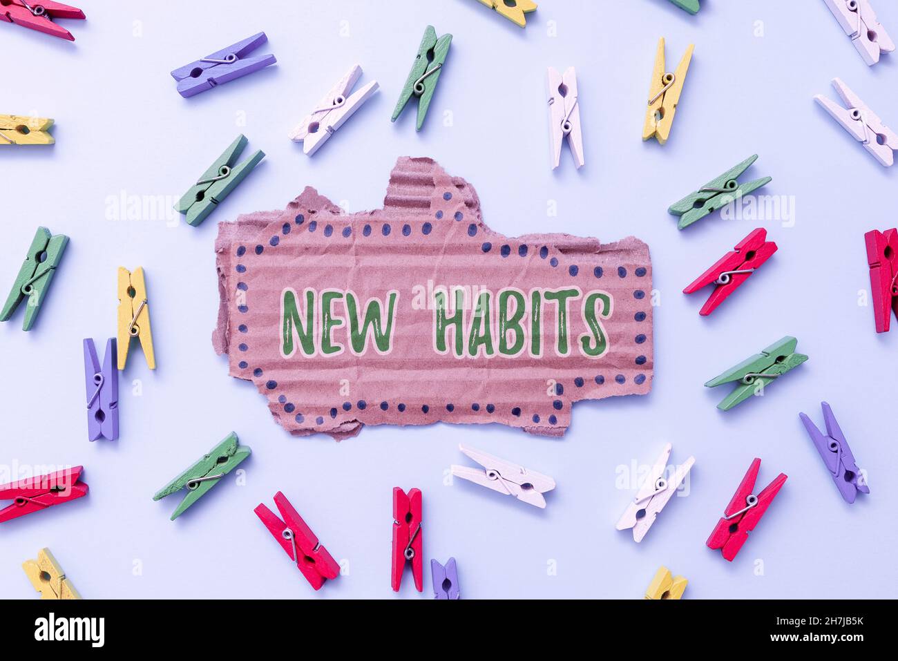 Hand writing sign New Habits. Business idea change the routine of ...