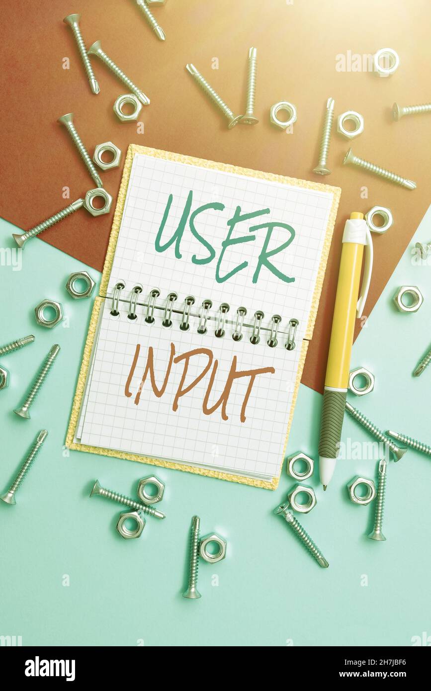 Inspiration showing sign User Input. Business overview Any information ...