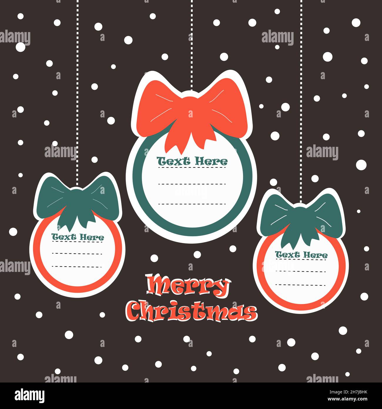Christmas decorations with space for text. Christmas card. Design for a ...