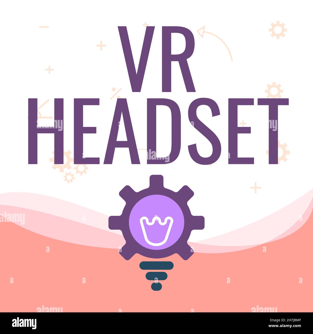 Sign displaying Vr Headset. Internet Concept headmounted device that ...