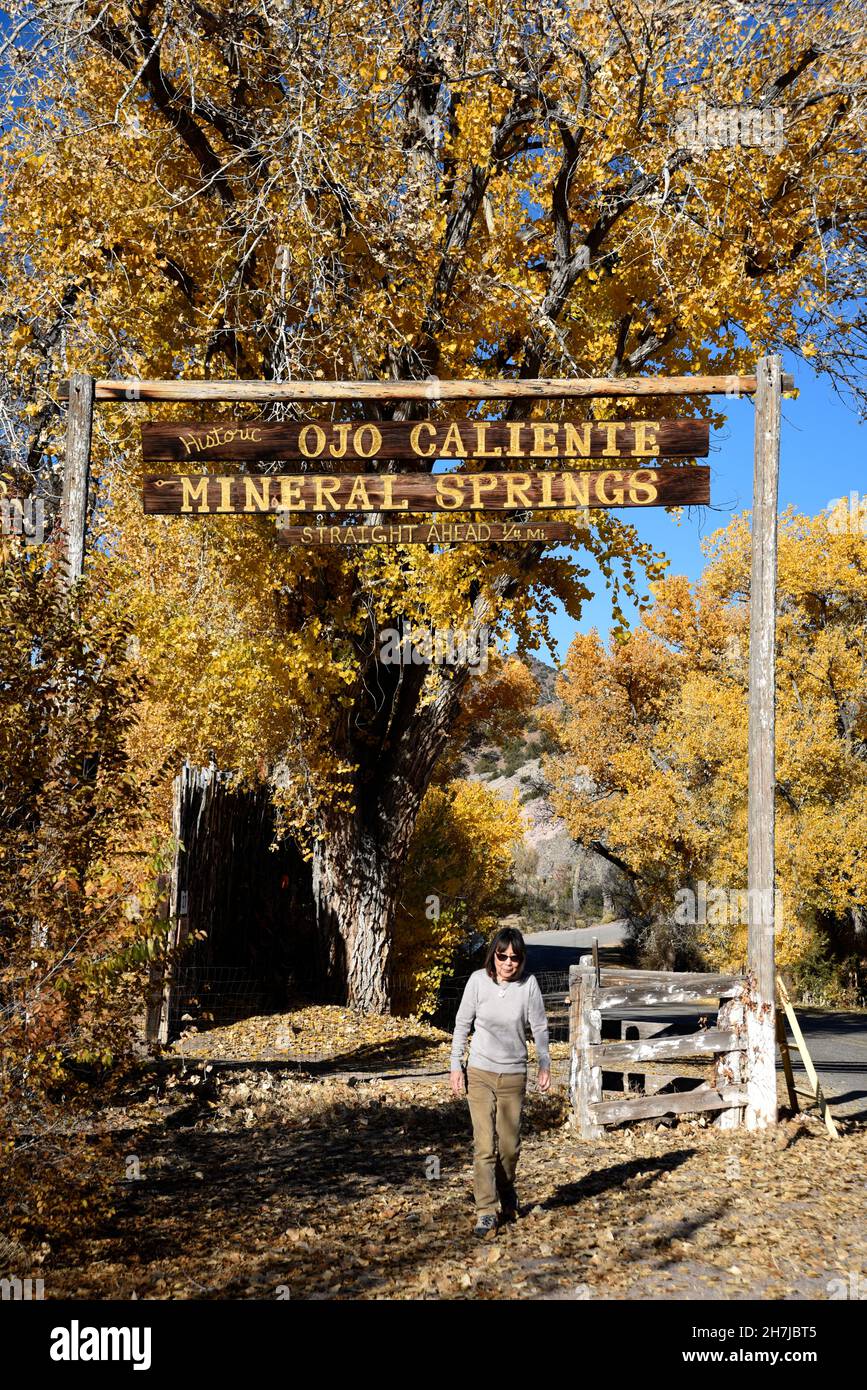 The entrance to Ojo Caliente Mineral Springs in Ojo Caliente, New ...