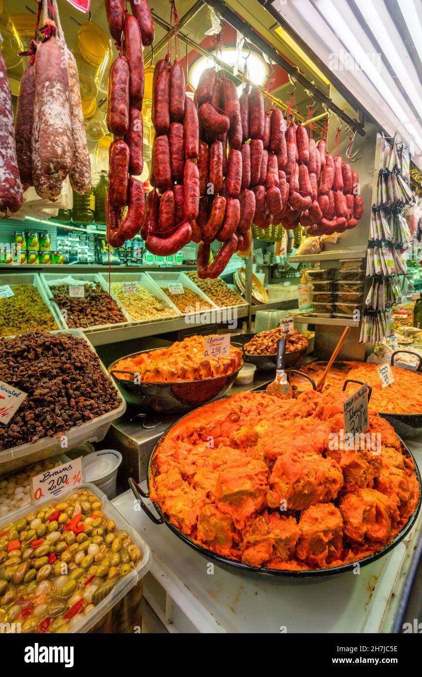 Mercado Central de Atarazanas, traditional market hall with a large ...