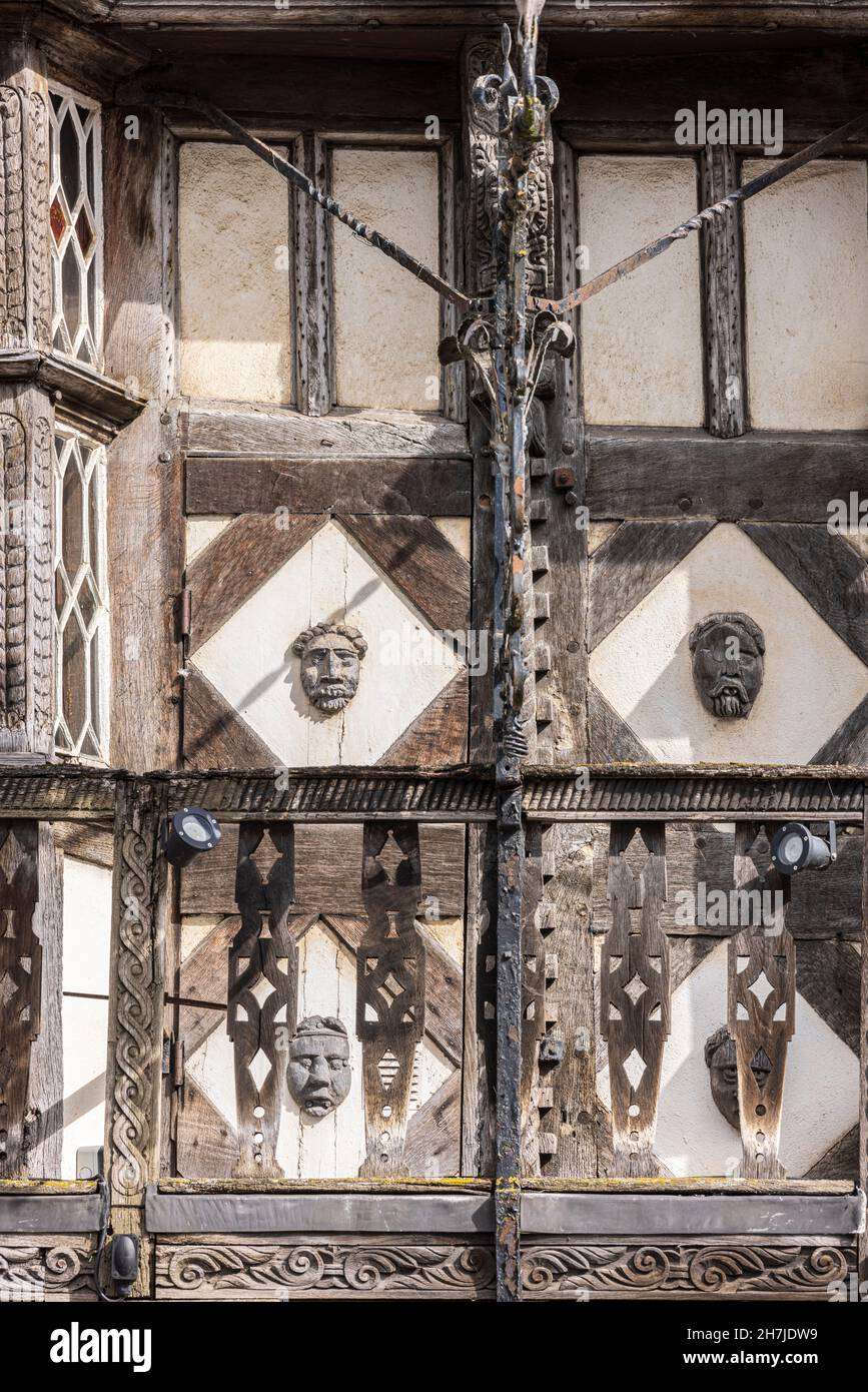Feathers hotel facade, an inn on Corve street dating from the 1600s in ...