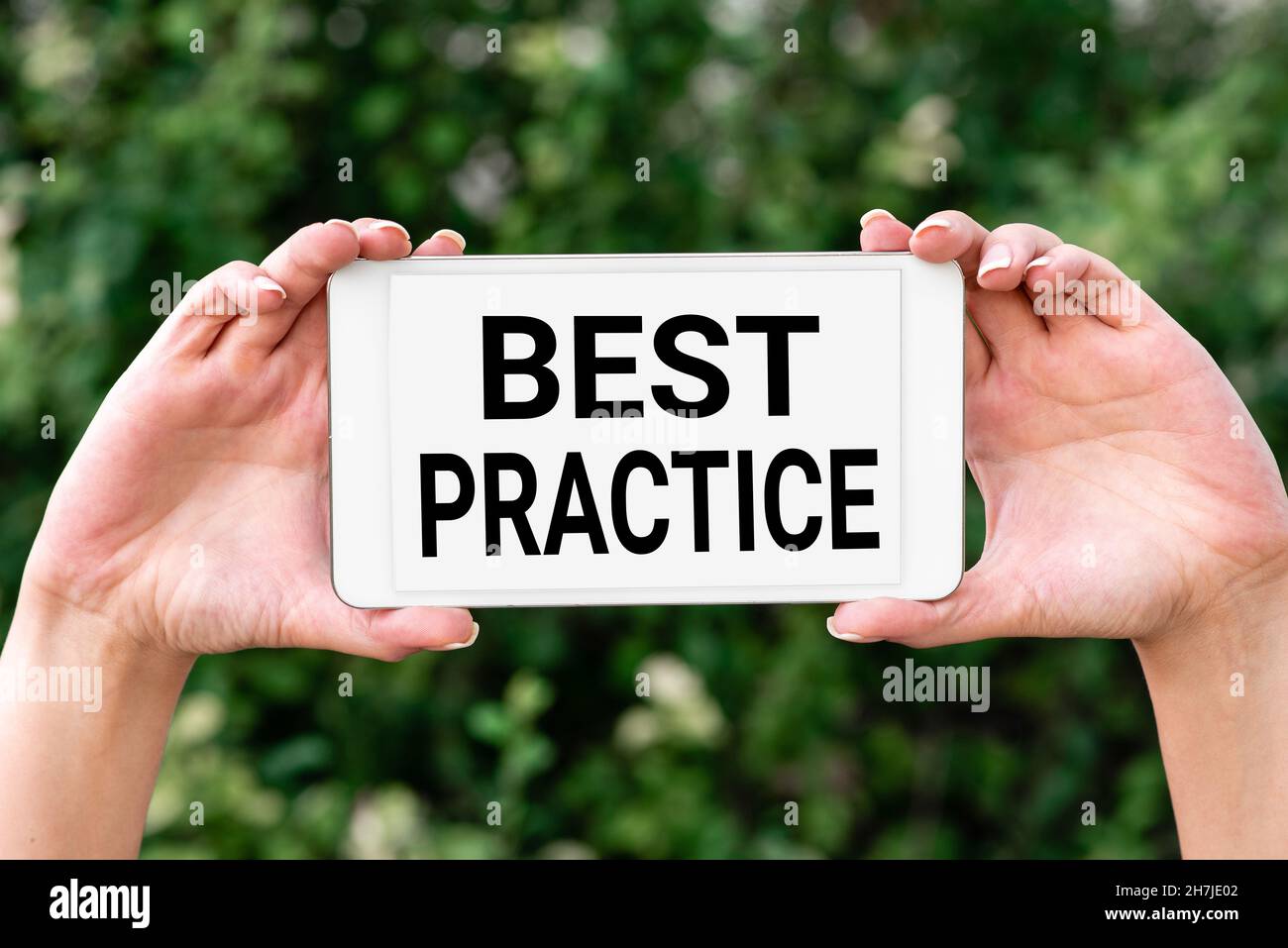 Inspiration showing sign Best Practice. Business idea commercial ...