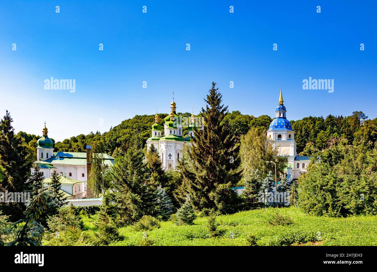 Vydubychi Monastery, St. George Cathedral, Kiev, Ukraine Stock Photo ...