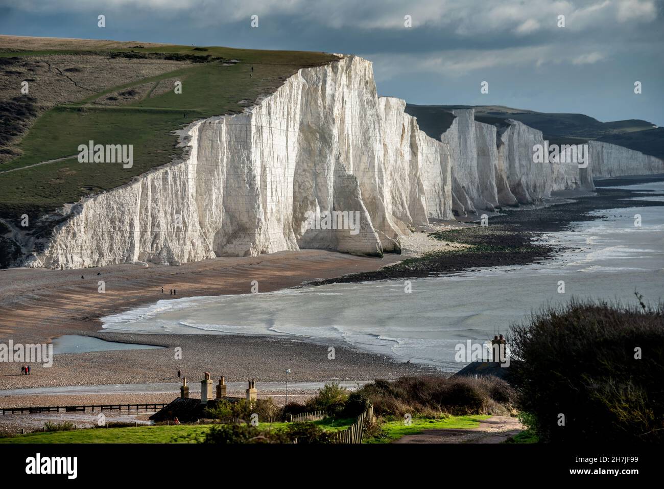 Cuckmere, November 13th 2021: The Cuckmere Haven coastguards' cottages ...