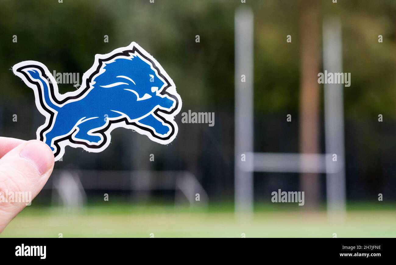 September 16, 2021, Detroit, Michigan. The emblem of a professional ...
