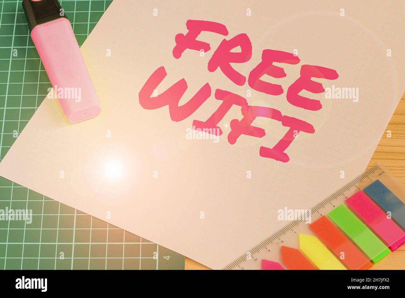 Text showing inspiration Free Wifi. Word Written on let you connect to ...