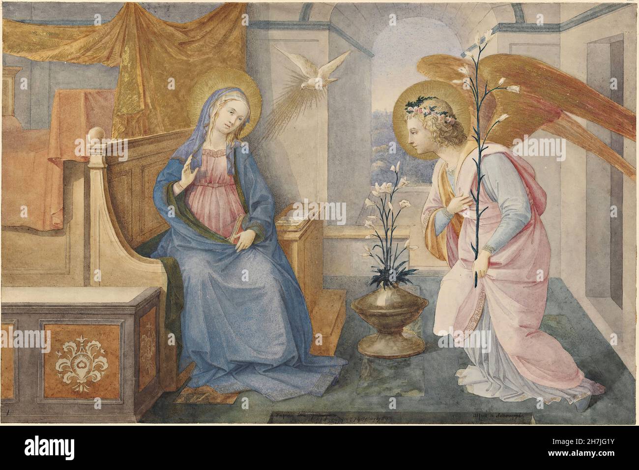 Alfred SchouppÃ© (1812-1899) - Zwiastowanie Stock Photo - Alamy