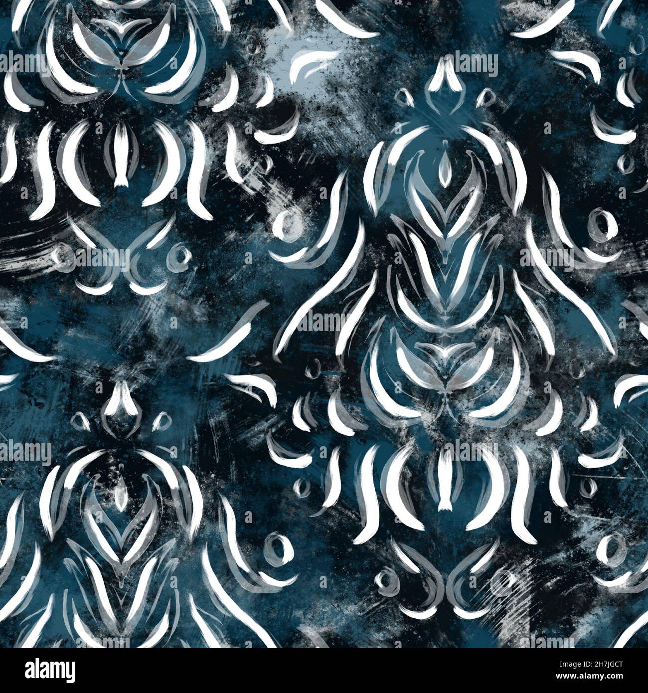 Seamless navy blue and white abstract grungy seamless surface pattern ...