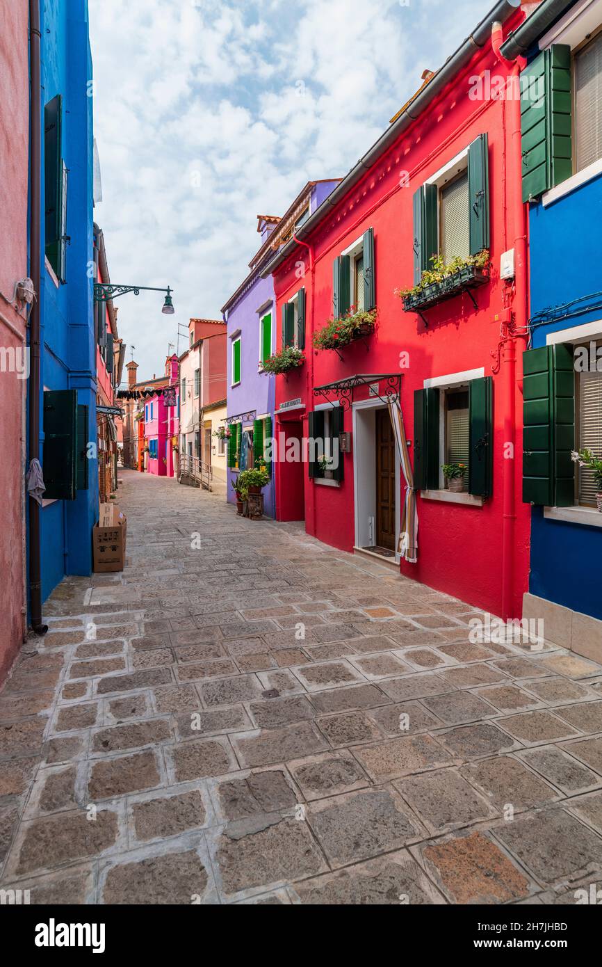The magical colors of Burano and the Venice lagoon Stock Photo - Alamy
