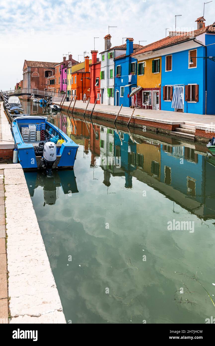 The magical colors of Burano and the Venice lagoon Stock Photo - Alamy