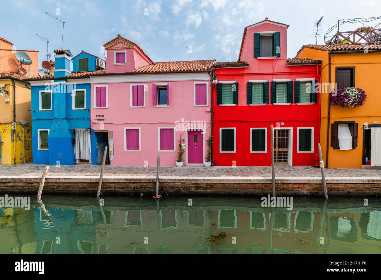 The magical colors of Burano and the Venice lagoon Stock Photo - Alamy