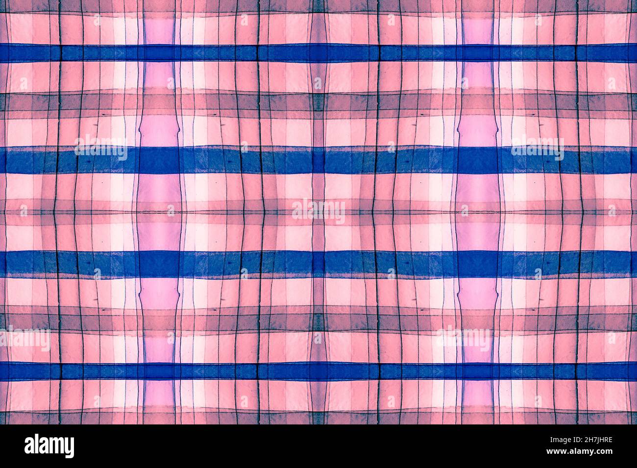 Watercolor Scotland Fabric. Blue Stripes Textile Stock Photo - Alamy